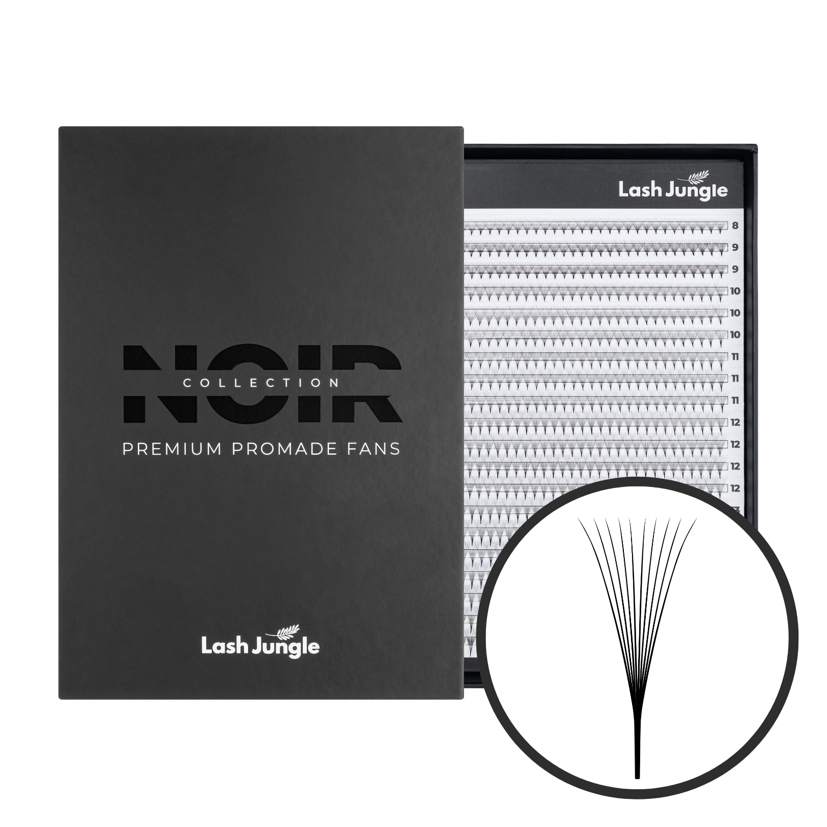 10D Narrow Promade Fans (680 Fans) - NOIR Collection – Lash Jungle