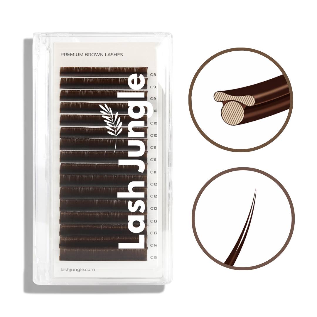 Espresso Brown Flat Lashes – Lash Jungle